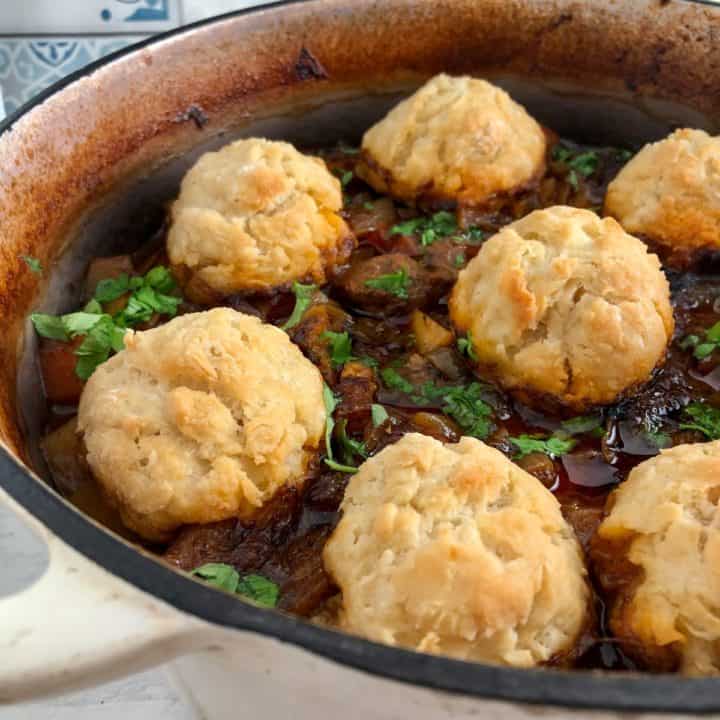 Simple Beef Stew in the oven with Dumplings - The Real Meal Deal