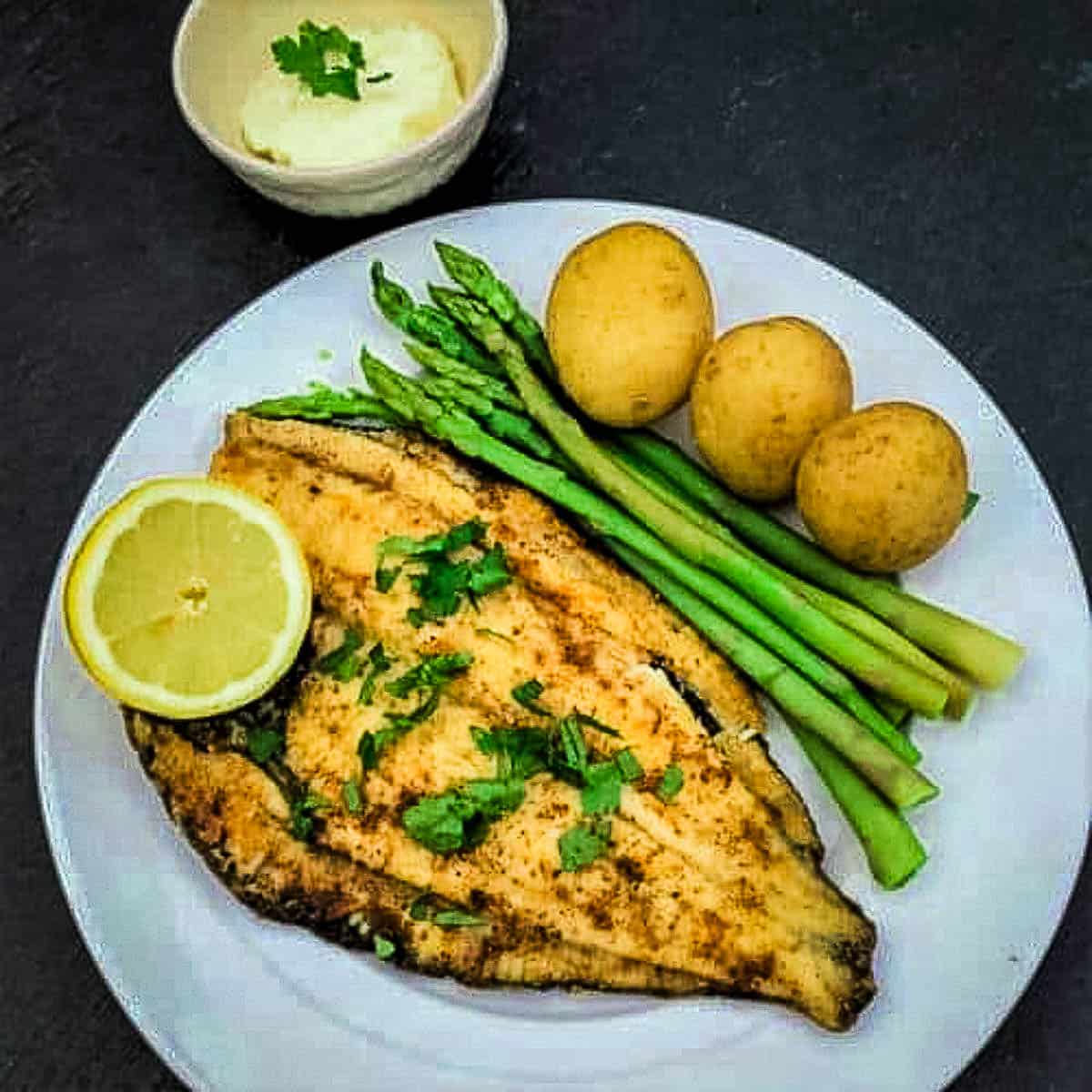 Pan Fried Plaice with New Potatoes and Asparagus - The Real Meal Deal