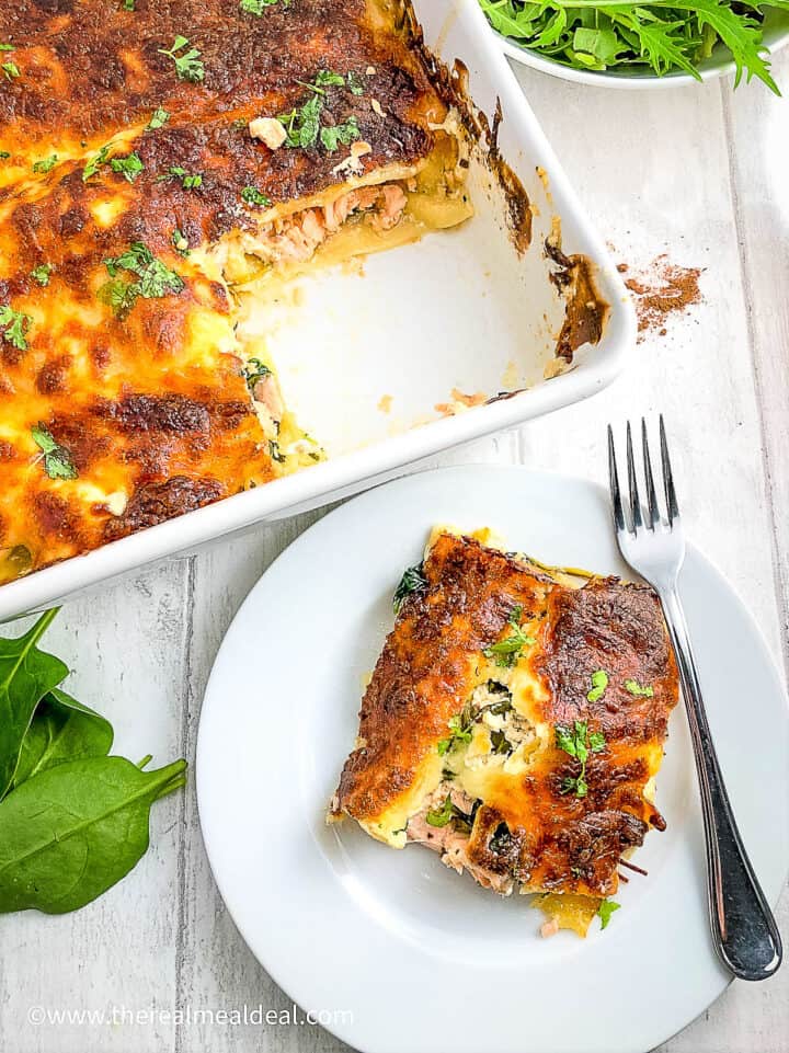 Salmon Lasagne with Spinach - The Real Meal Deal