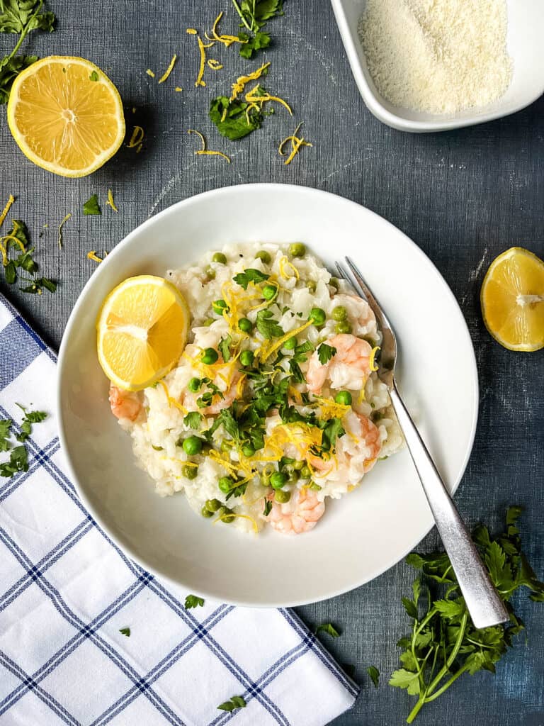 Prawn and Pea Risotto with Lemon - The Real Meal Deal