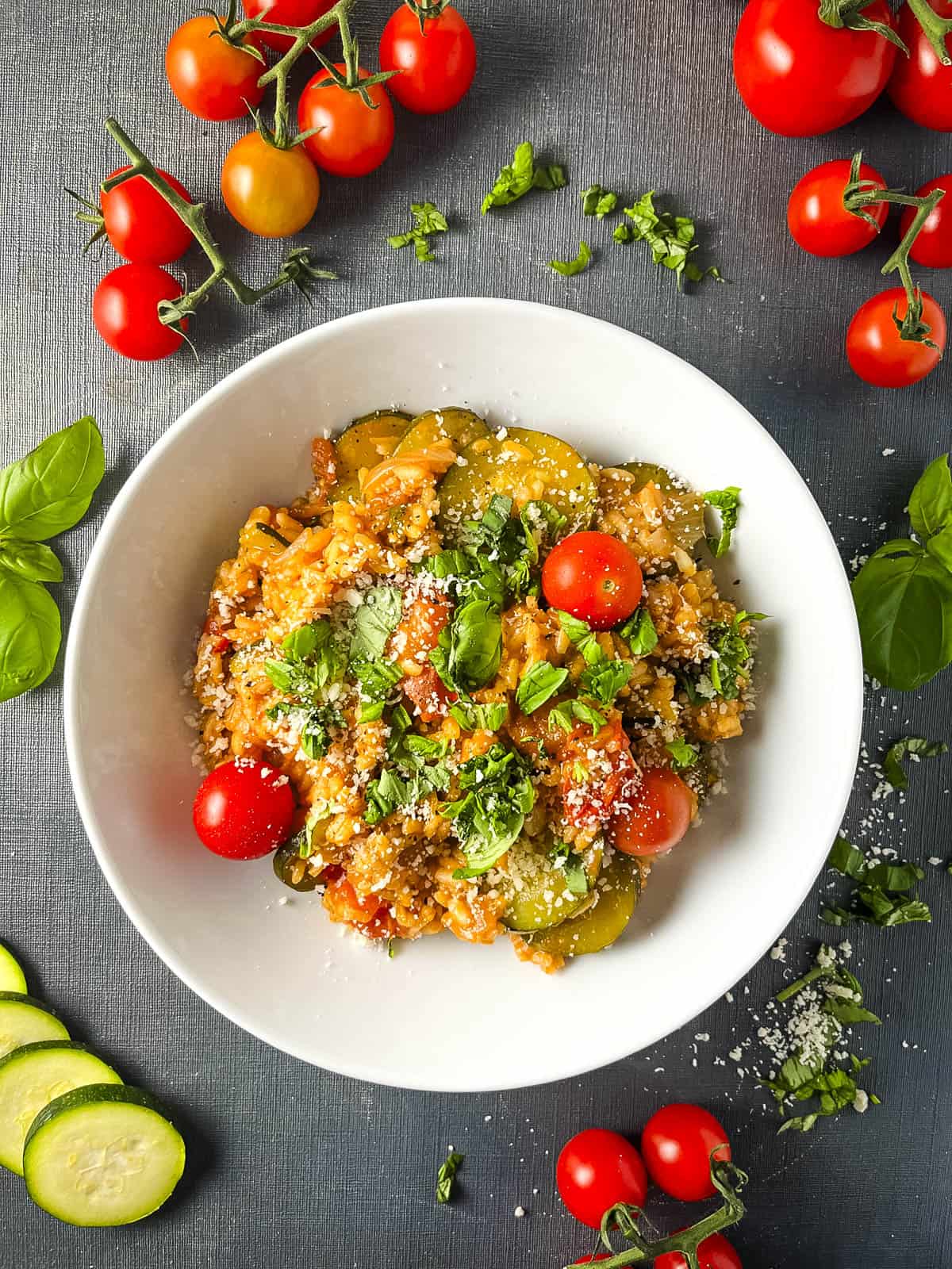 Tomato and Courgette Risotto - The Real Meal Deal